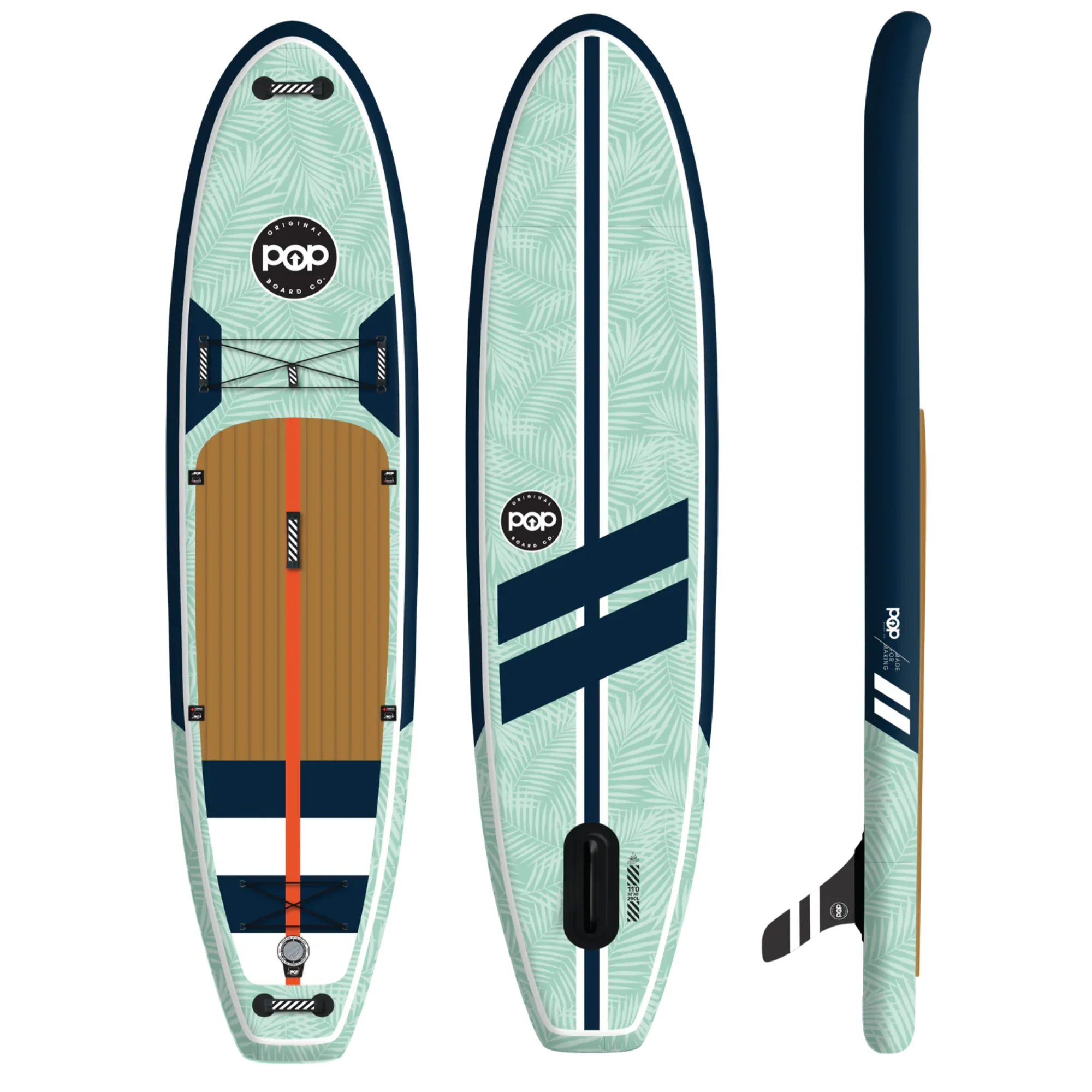 10'6 Royal Hawaiian Palm Inflatable Paddle Board | POP Board Co.